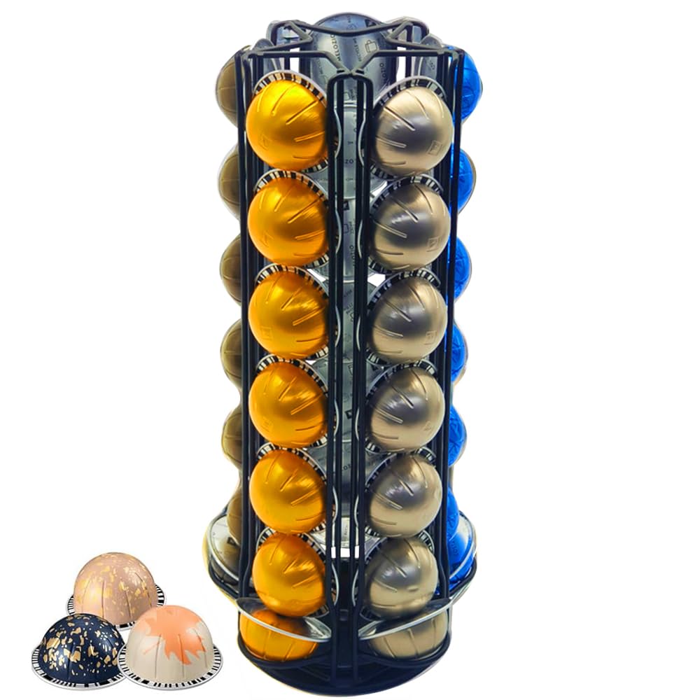 Meelio Coffee Vertuo Pod Holder Carousel Stand for 35 Nespresso Vertuo ...