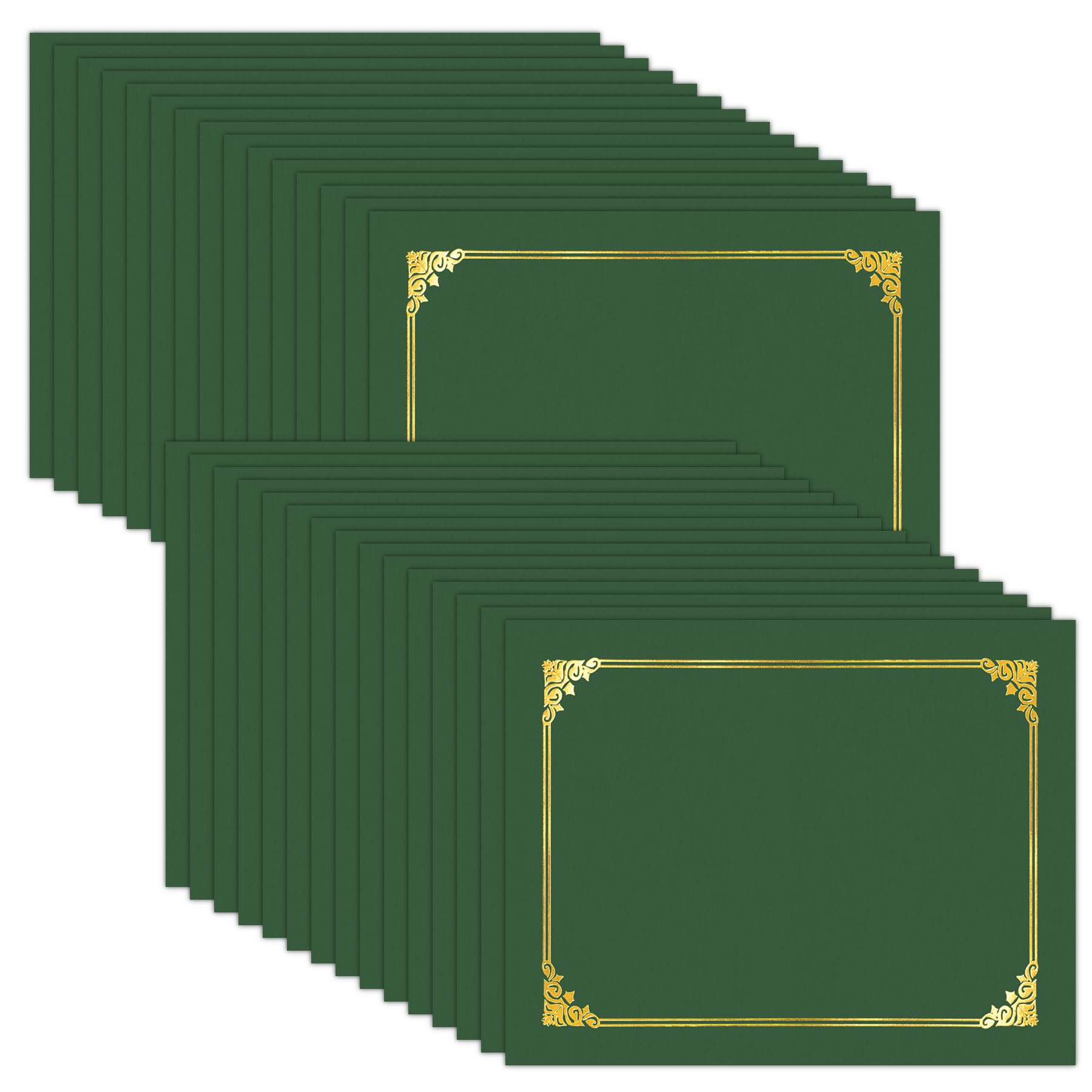 Amazon.com : HAUTOCO 30 Pack Certificate Holders, Green Diploma Folders ...