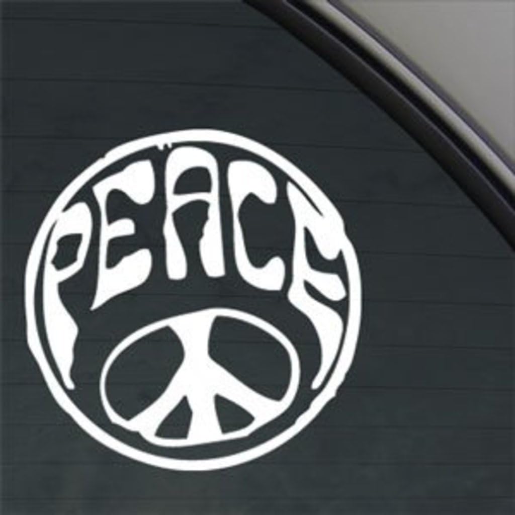 Amazon.com: Peace Sign Symbol [Pick Any Color] Vinyl Transfer Sticker ...