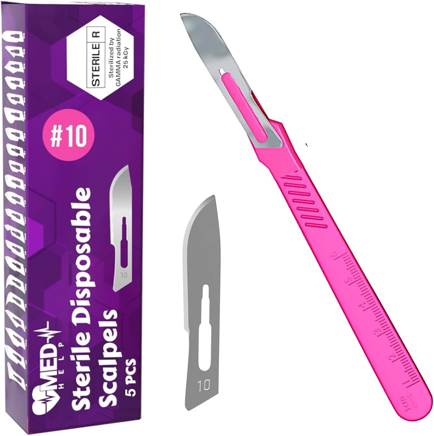 MedHelp Disposable Scalpels #10 Dermaplaning Tool Scalpel Blades No 10 ...