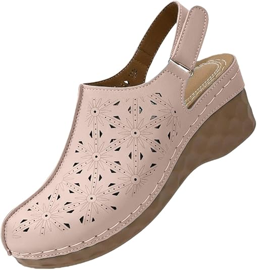 Amazon.com | JSLOOO Hollow Out Wedge Sandals for Womens Closed Toe ...
