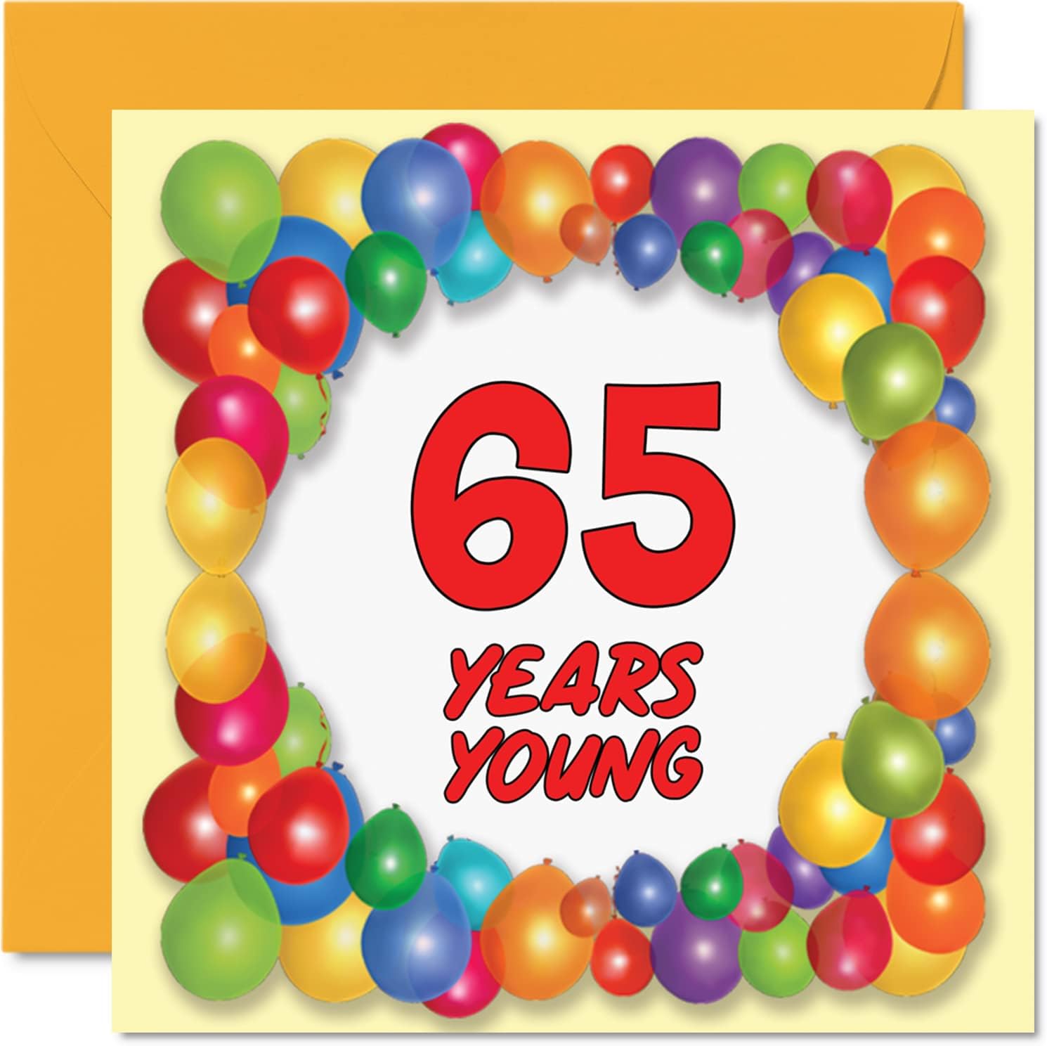 Fun 65th Birthday Cards for Men Woman - Years Young - Happy Birthday ...