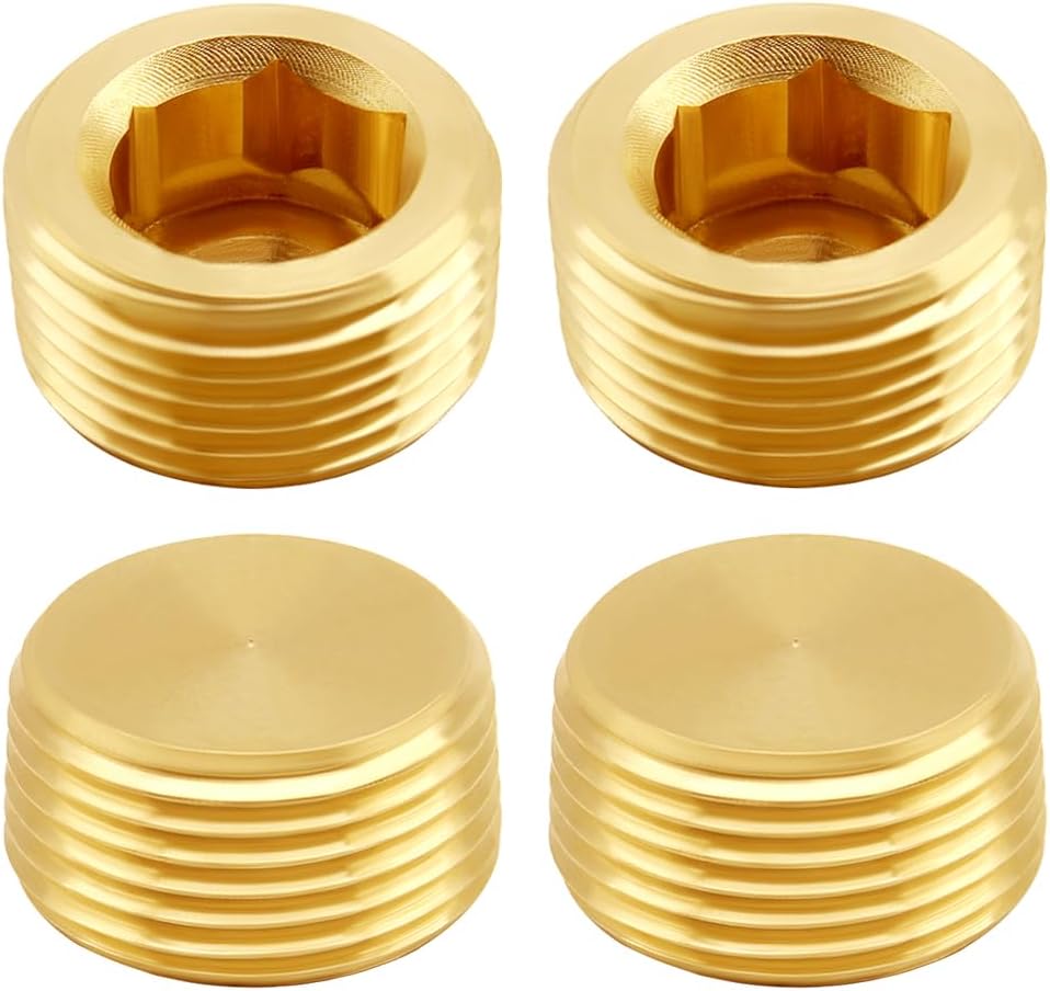 Amazon.com: ChillWaves Brass Pipe Fitting, Internal Hex Head Socket ...