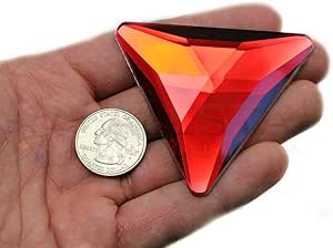 Amazon.com: Allstarco 68mm Red Ruby H103 Self Adhesive Flat Back Large ...