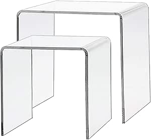 Marketing Holders Riser Stands 4 & 5 Inch Set of 2 Acrylic Rack Shelf ...