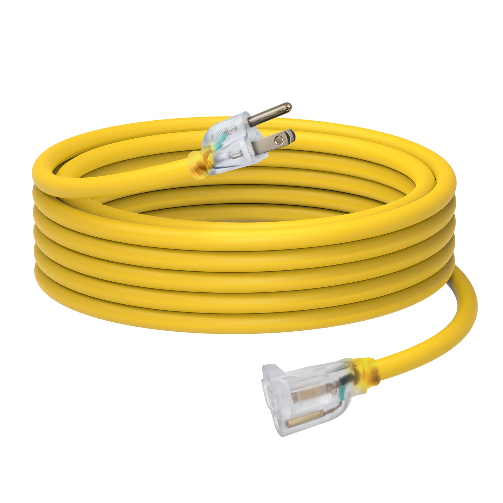 GREATIDE 25 Ft 14/3 Lighted Outdoor Extension Cord - 14 Gauge SJTW ...