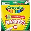 Amazon.com: Crayola Broad Line Markers, Classic Colors 10 Each ...