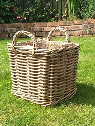 Very Strong Excellent Quality Lined Square Log Basket / Storage Basket ...