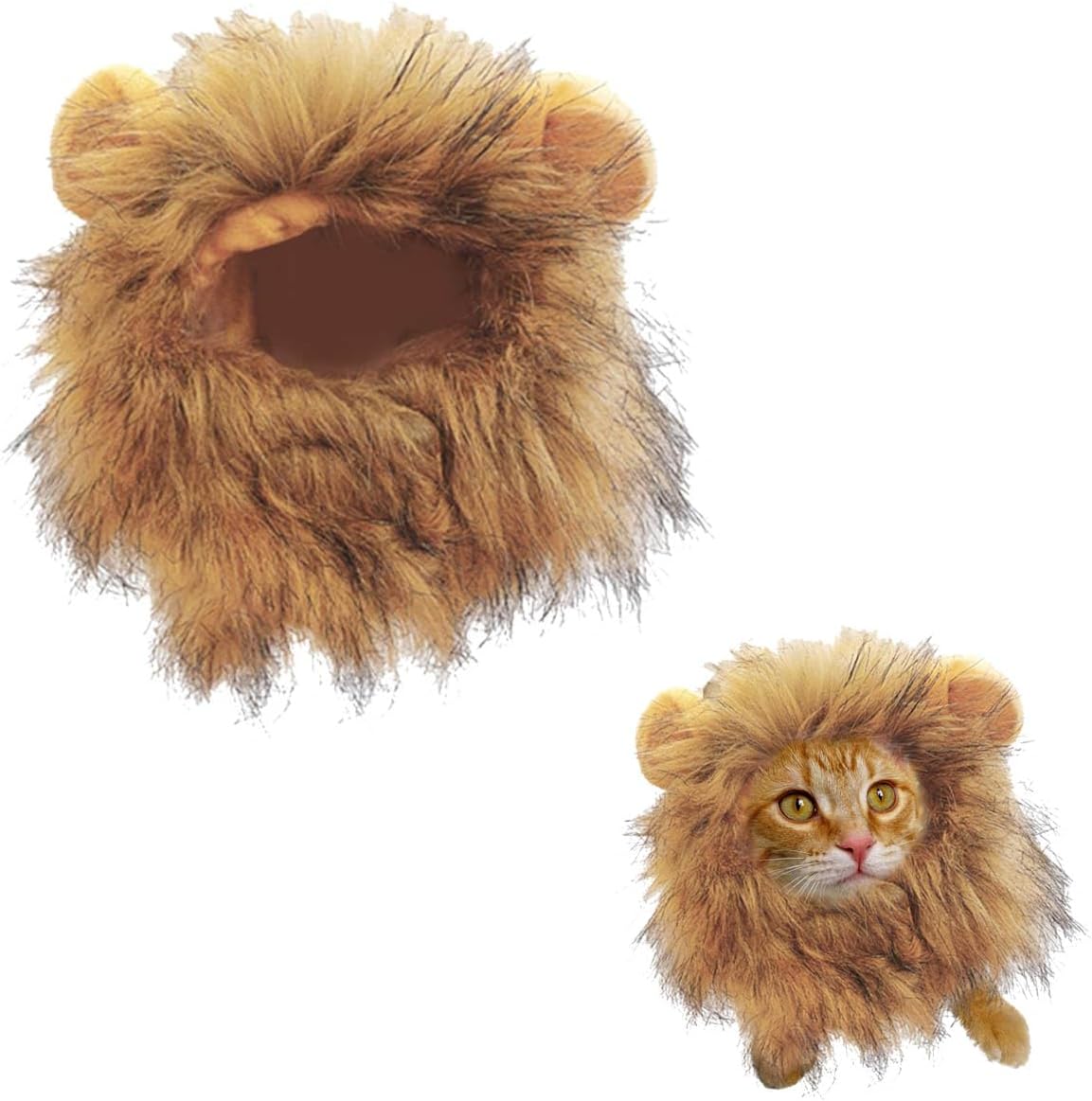 Amazon.com : Cat Lion Mane Lion - Lion Hair Headgear for Small Dog and ...