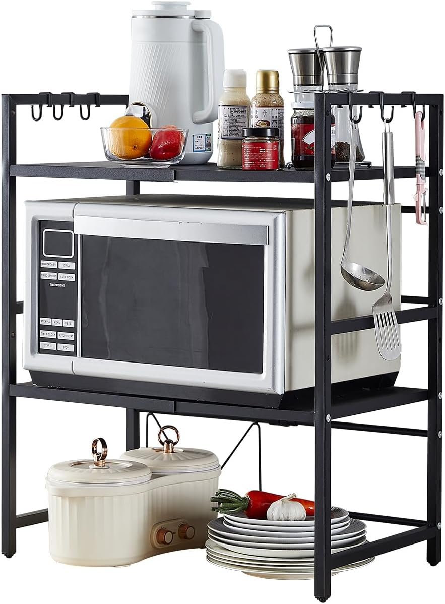 Pantanal Expandable 3 Tiers Microwave Oven Shelf, Kitchen Countertop ...