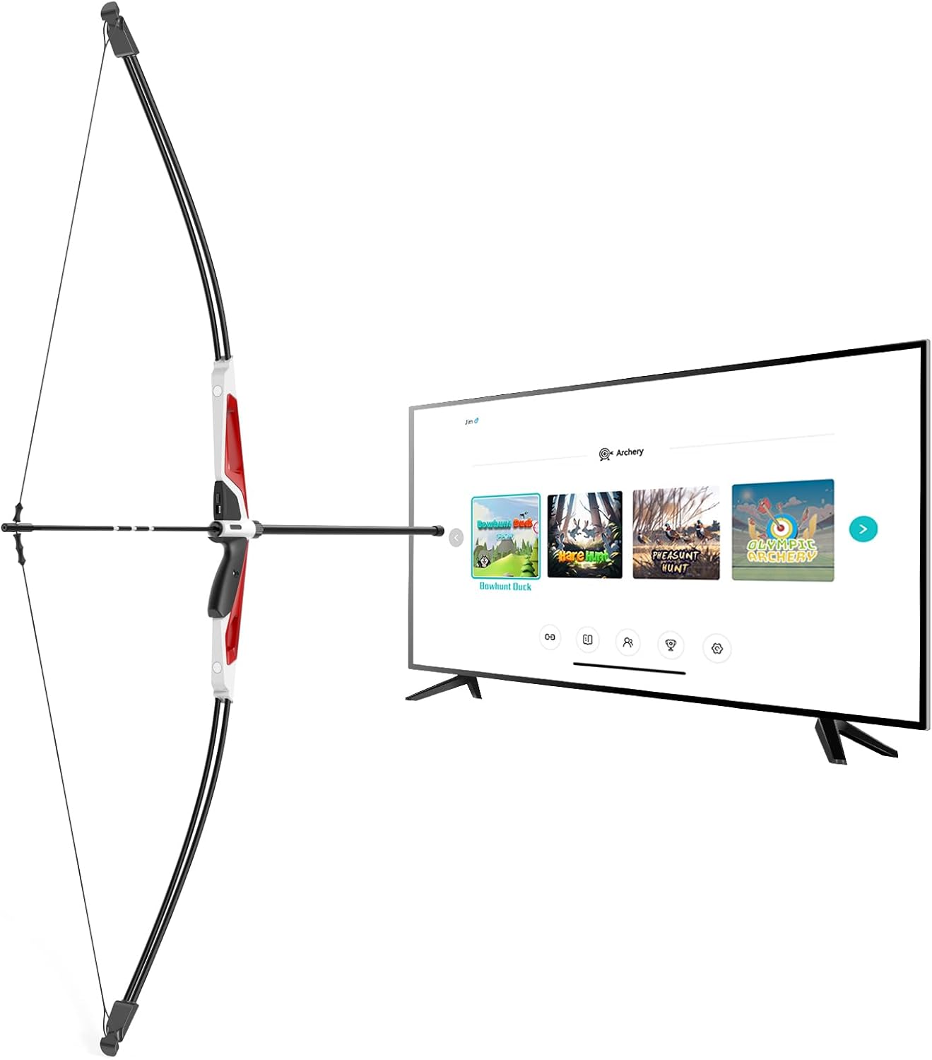 Bow and Arrow Smart Home Archery Simulator - 49" Carbon Fiber Recurve ...