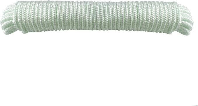 (1/8 inch)3mm Nylon Rope 100 feet Solid Braid,Multipurpose Braided ...