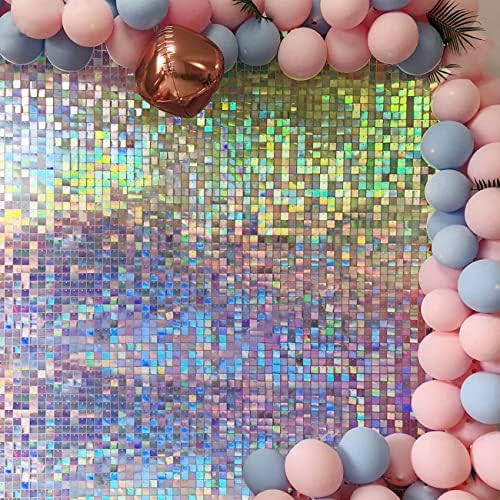 Amazon.com : LZBRDY Sequin Shimmer Wall Backdrop, 12 Iridescent Sequin ...