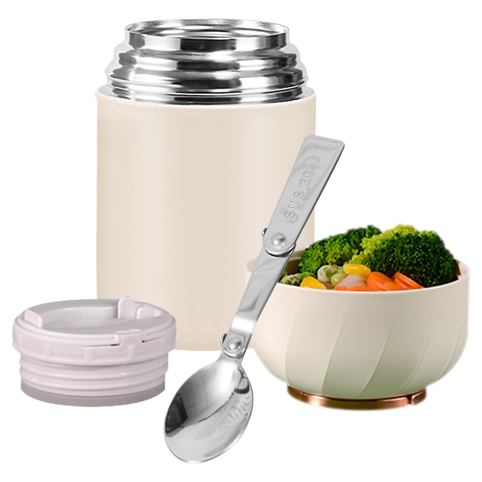 EACHPT Food Flask -500ml Stainless Steel Vacuum Double Walled Insulated ...