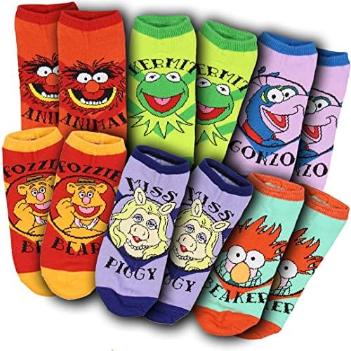 Amazon.com: Disney The Muppets Socks Adult Kermit Animal Miss Piggy ...