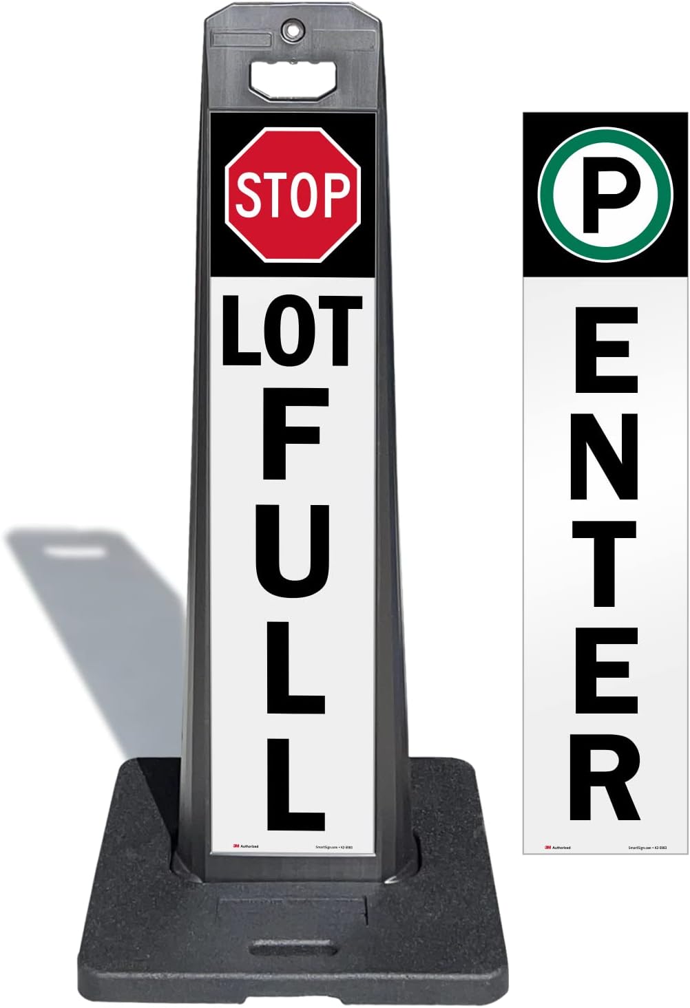 Amazon.com : SmartSign "Stop Lot Full/Enter" LotBoss Parking Lot Sign ...