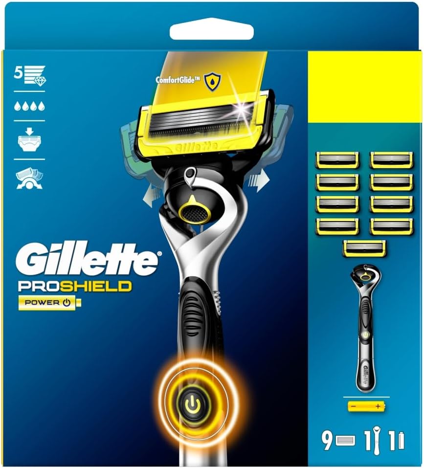 Amazon.com: Gillette ProGlide Shield Razor for Men, Handle + 2 Blade ...