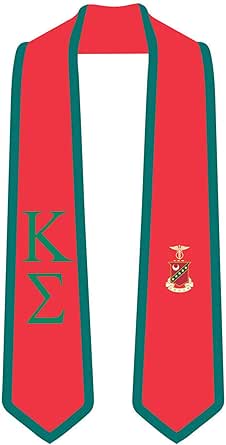 Amazon.com: Kappa Sigma Greek 2 Tone Lettered Graduation Sash Stole Red ...