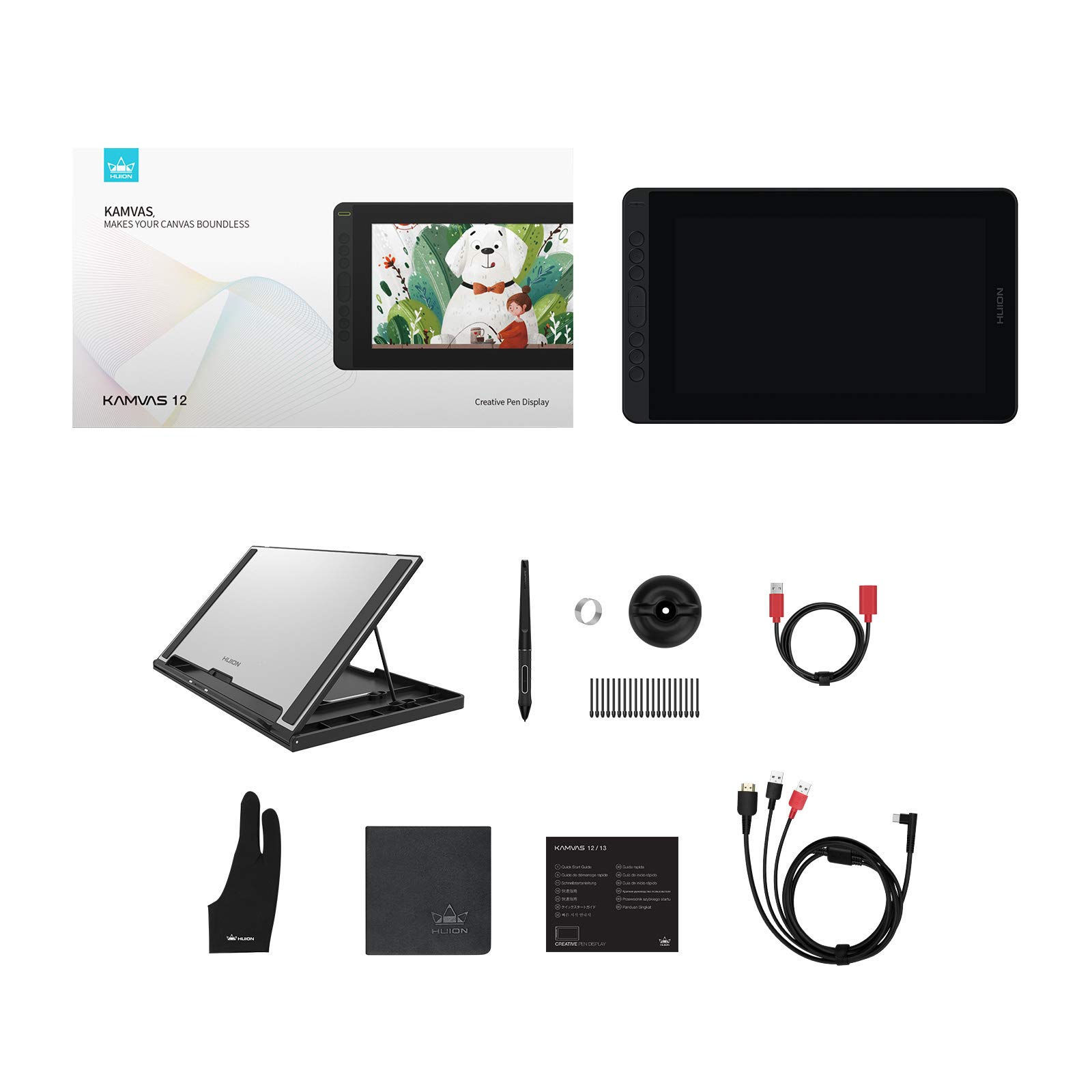 Buy 2021 HUION KAMVAS 12 Drawing Tablets with Screen USB-C to USB-C ...