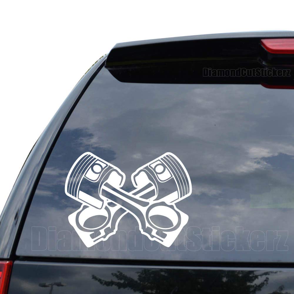 Crossed Piston Sticker