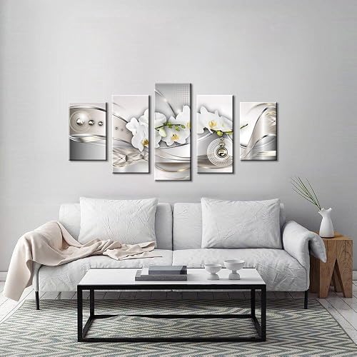 Lienzo de flores gigantes vibrantes para pared, diseño de orquídeas ...