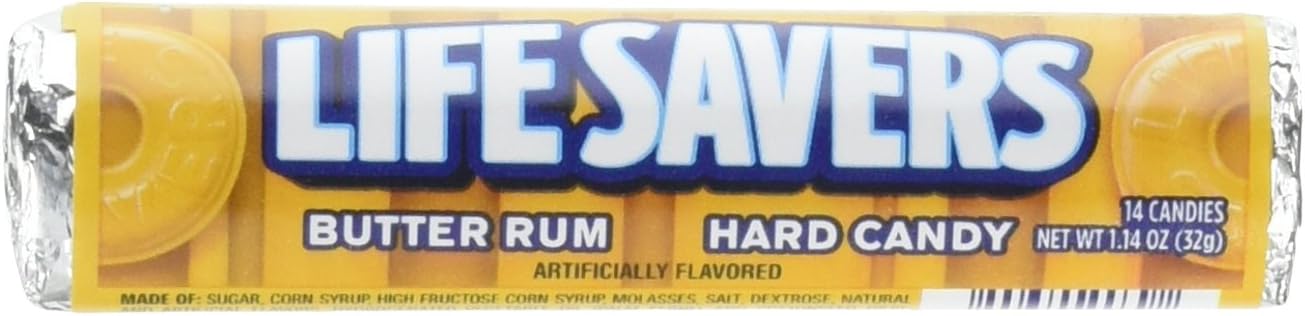 Amazon.com: LIFE SAVERS Butter Rum Hard Candy Bulk, 1.14 ounce (20 ...