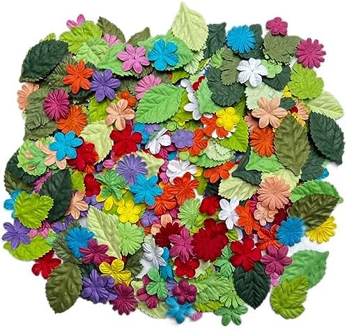 200 Pcs Handmade Mixed Mulberry Paper Flowers Petals and Leaves ...