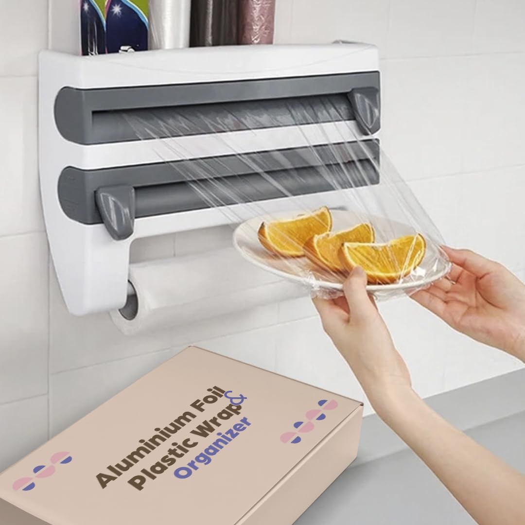 Amazon.com - Aluminum Foil and Plastic Wrap Organizer – Dispenser with ...