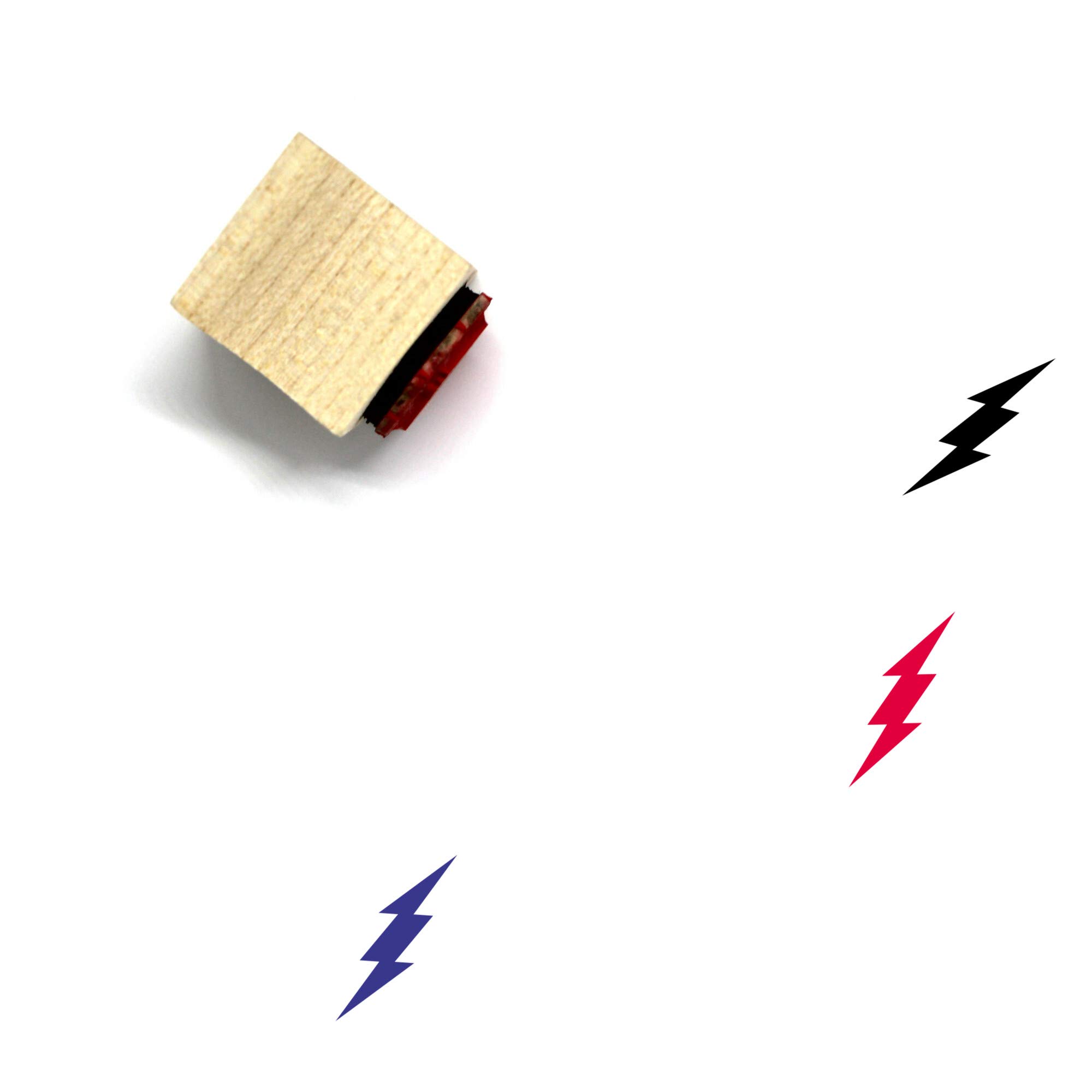 Amazon.com: Lightning Bolt Wooden Rubber Stamp No. 9 (0.5" x 0.5 ...