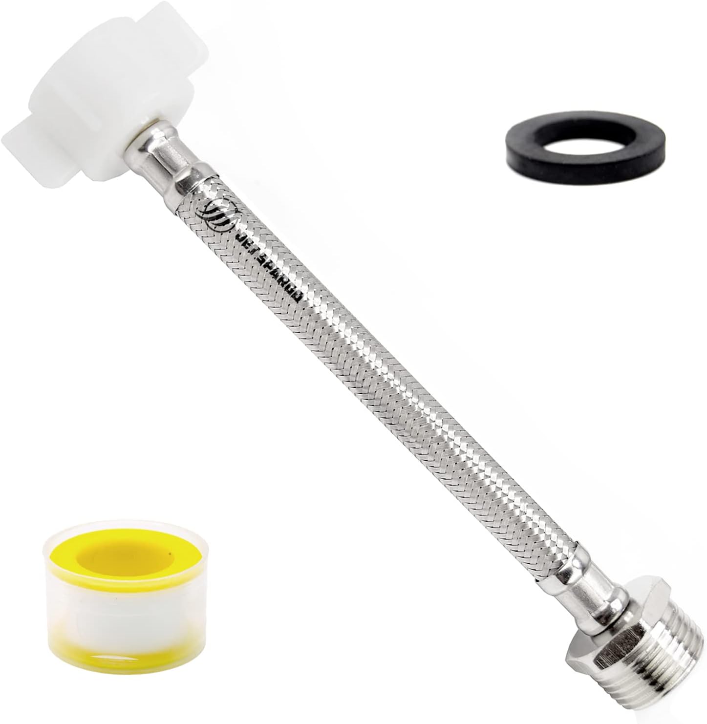 6 Inch Toilet Water Supply Line, Biveah Braided Stainless Steel Toilet ...