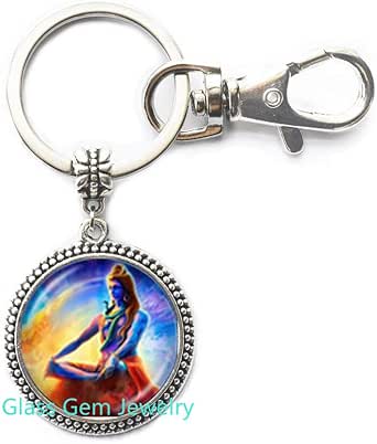 Amazon.com: Lord Shiva Keychain Hindu God Buddha Keychain Handmade ...