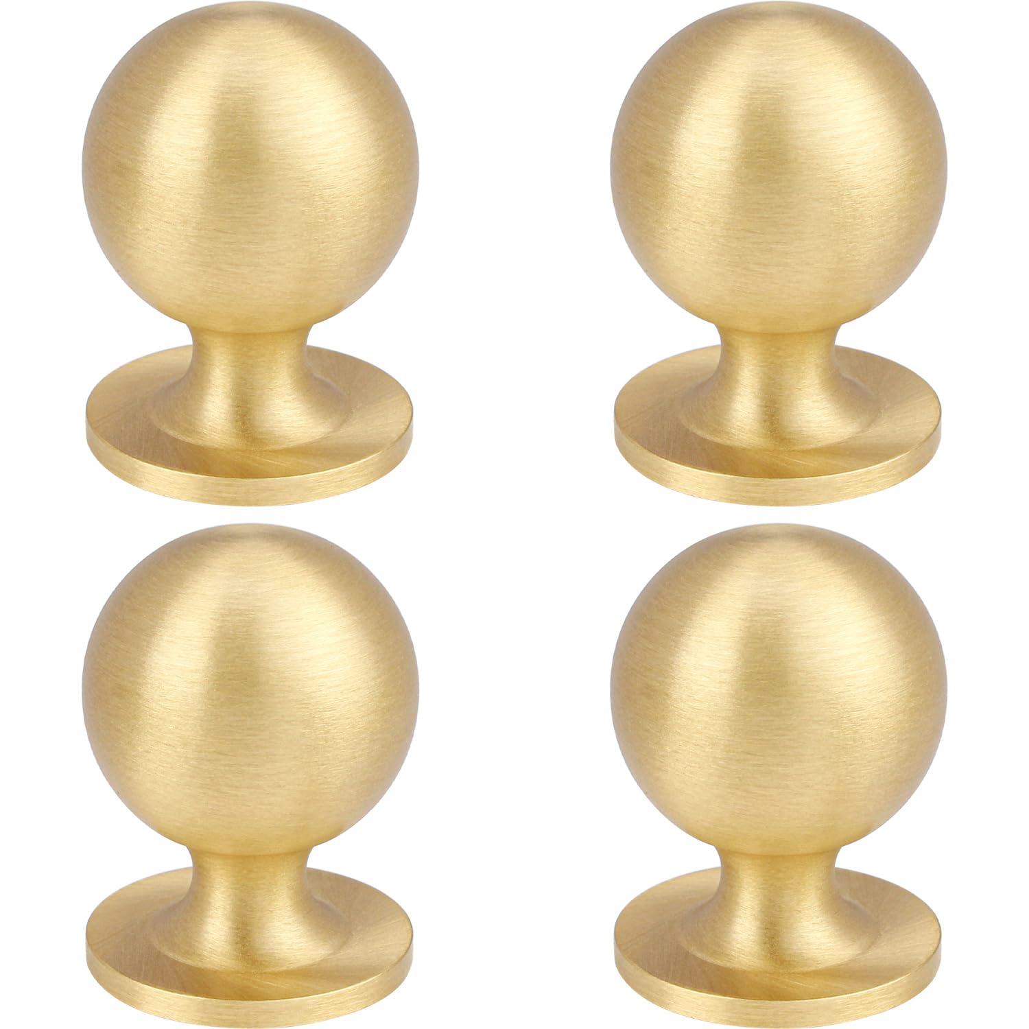 Round Cabinet Pulls Vintage Cabinet Knobs Brass Plated (set Of 2)