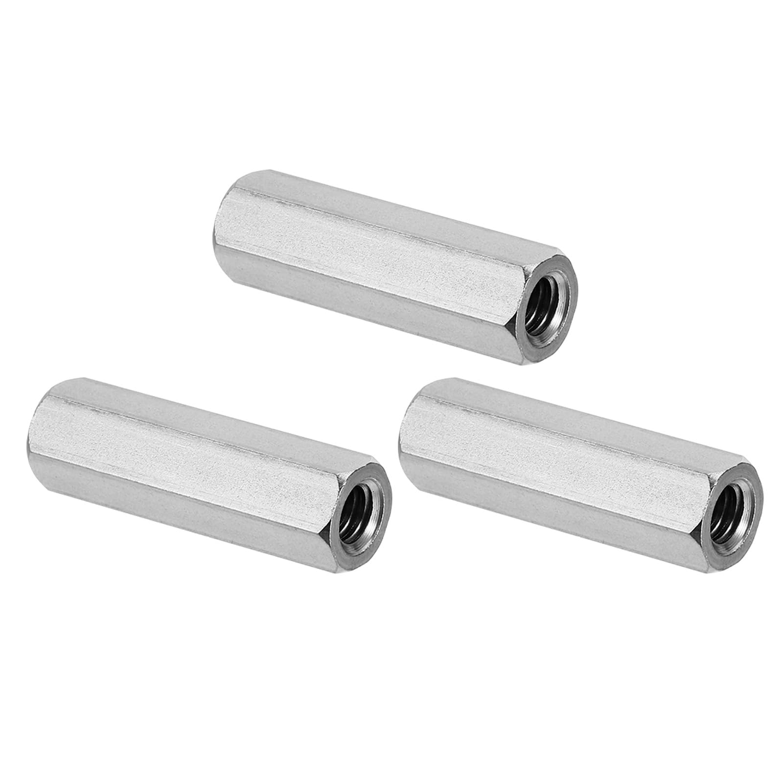 PATIKIL 1/4″-20 UNC 304 Stainless Steel Hex Coupling Nuts, 3Pcs 1.38 ...