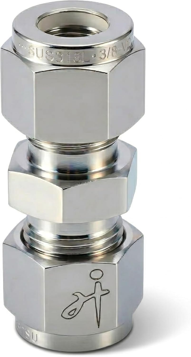 Amazon.com: VALVENTO 316 Stainless Steel Compression Tube Fitting 10mm ...