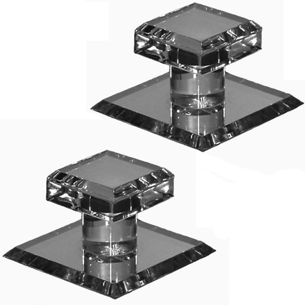 Clear Acrylic Stick-On Mirror Knob - 1-3/4" Square - Cabinet And ...