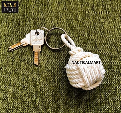 Amazon.com: Nautical Key Chain - Cotton Rope Keychain - Nautical Gift ...