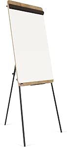 Rocada Natural | Flipchart Stand Tripod | Whiteboard with Wooden Frame and Paper Holder | Height ...