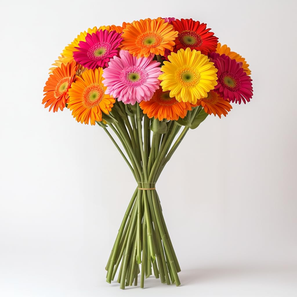 Amazon.com : GlobalRose Gerbera Daisies 20 Stems of Assorted Color ...