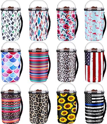 Amazon.com: 36 Pack Reusable Iced Coffee Sleeves Neoprene Insulator Cup ...