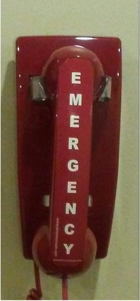 Amazon.com : Emergency Red Wall Telephone Preprogrammed to 911 : Office ...