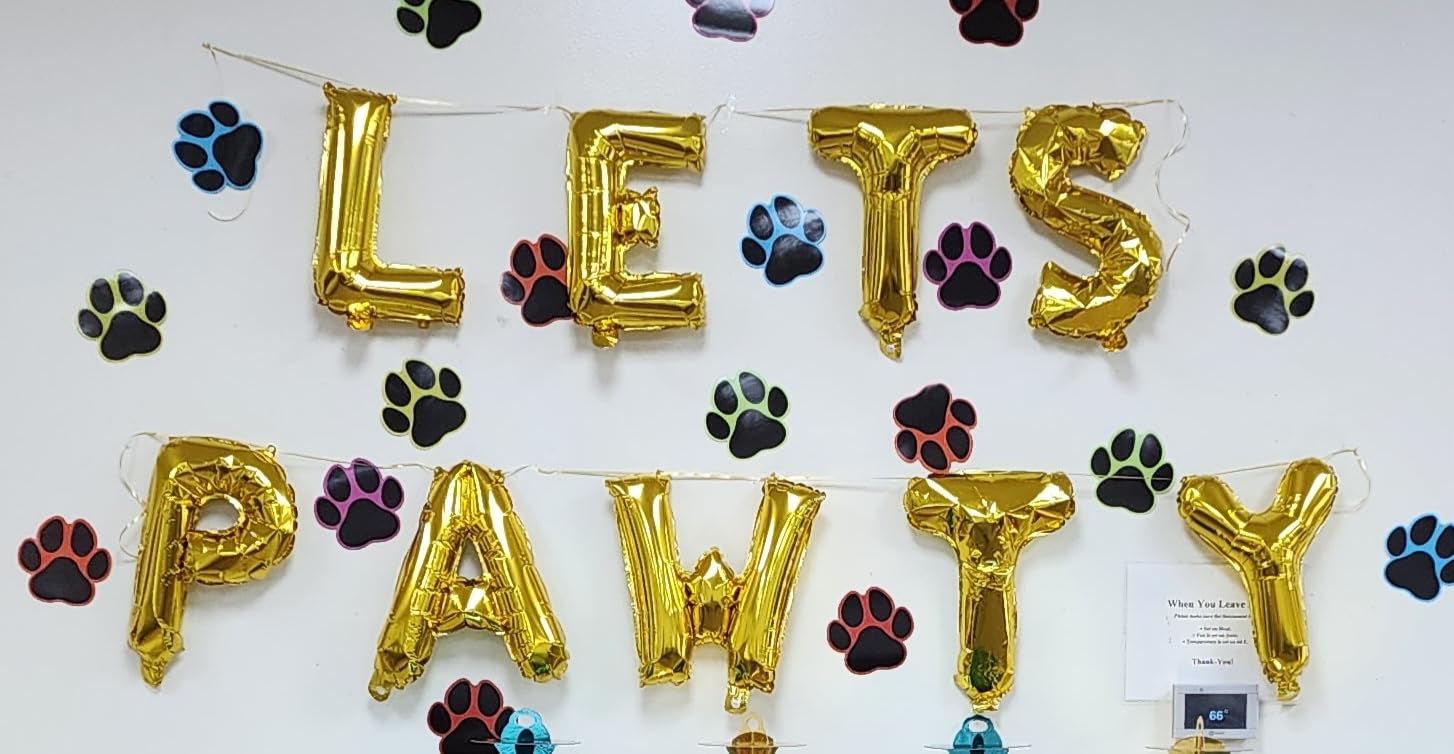 Amazon.com: Whaline 48Pcs Paw Print Cutouts Dog Paw Print Shape Cut ...