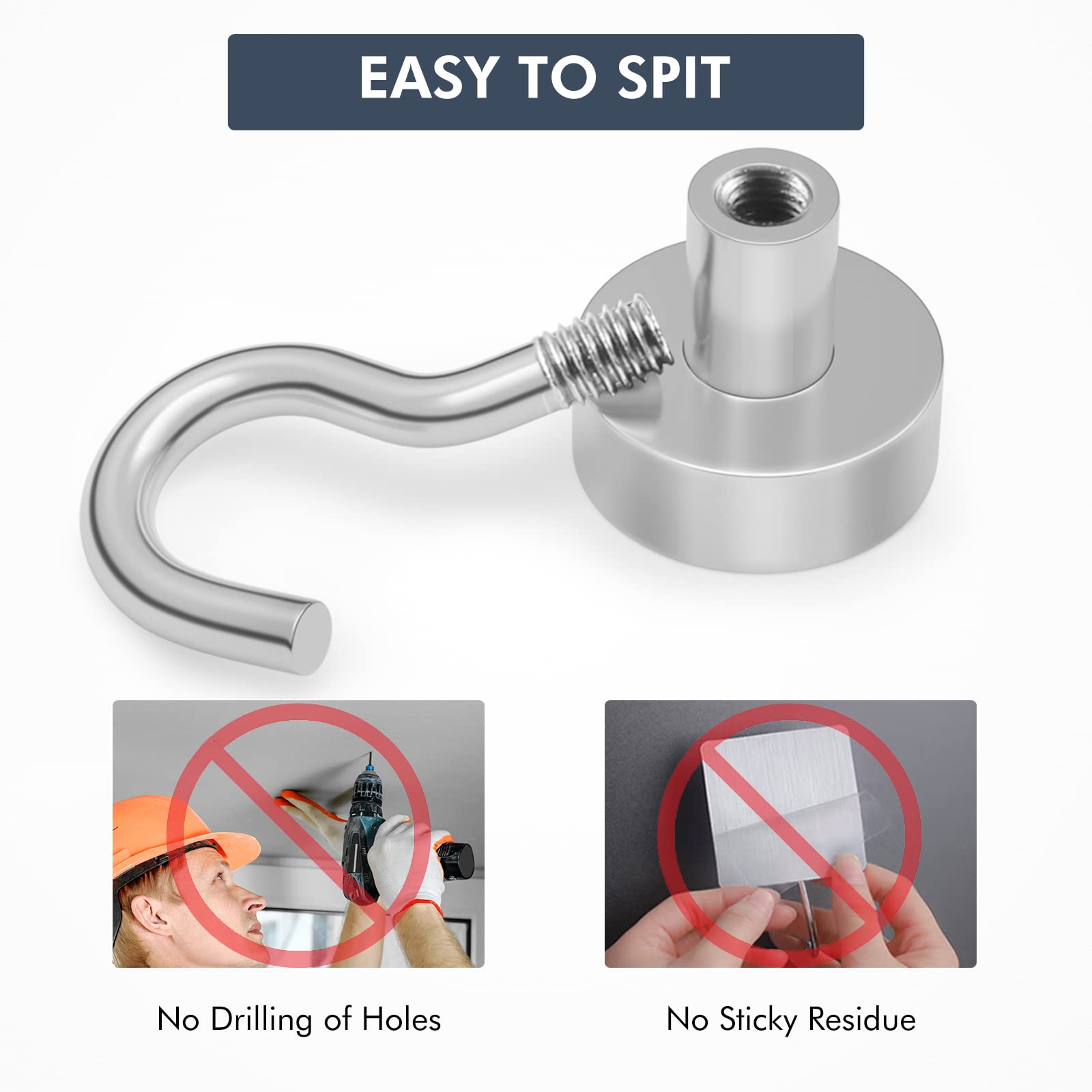 mearens Magnetic Hooks, 22Lbs Heavy Duty Rare Earth Ne...B0B8ZG3QLD ...