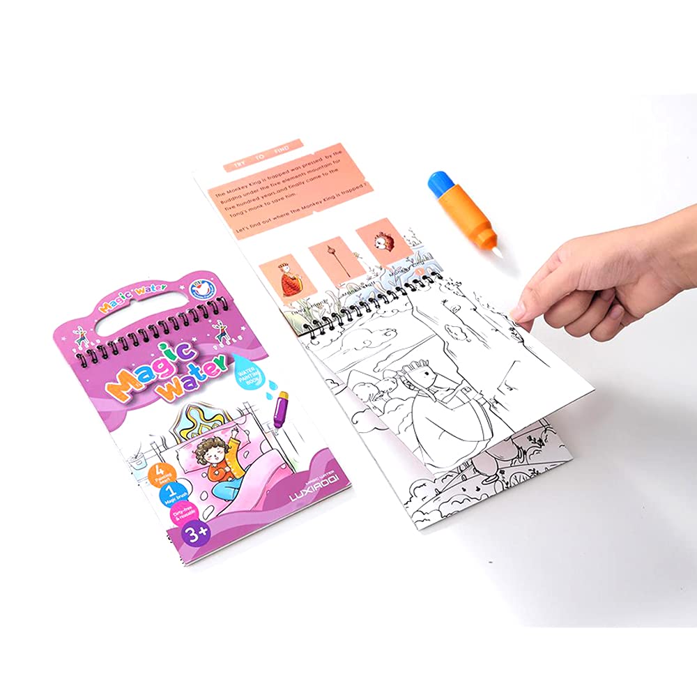 Buy WaterColoring Doodle Book, Reusable Water Doodle Coloring Books ...