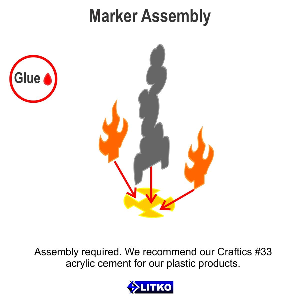 Snapklik.com : LITKO Flaming Wreckage Marker Burning Wreckage Miniature ...