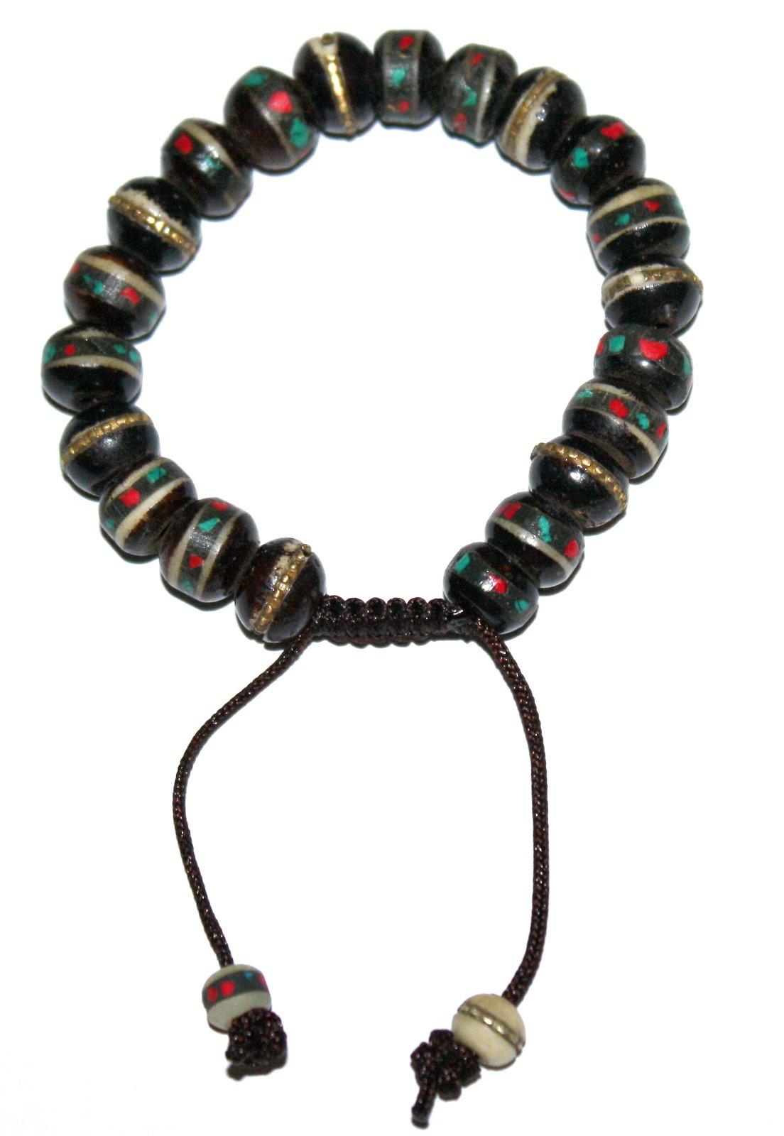 Buy goldenlines Adjustable Wrist Mala Yak Wrist Mala Tibetan Wrist Mala ...