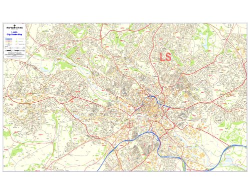 Buy Leeds Postcode - Laminated City Centre Sector Wall 6 Online at ...