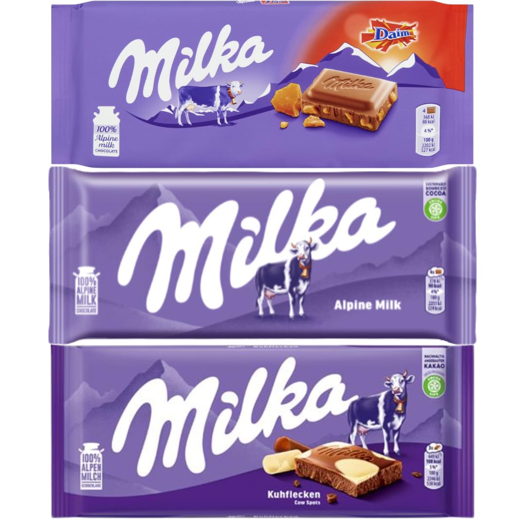 Buy Chocolate Bar Bundle With Milka Alpine D Milk Chocolate Bar 100g ...