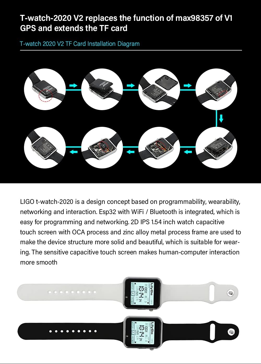T-Watch 2020 V2 - Programmable ESP32 Watch with Philippines | Ubuy