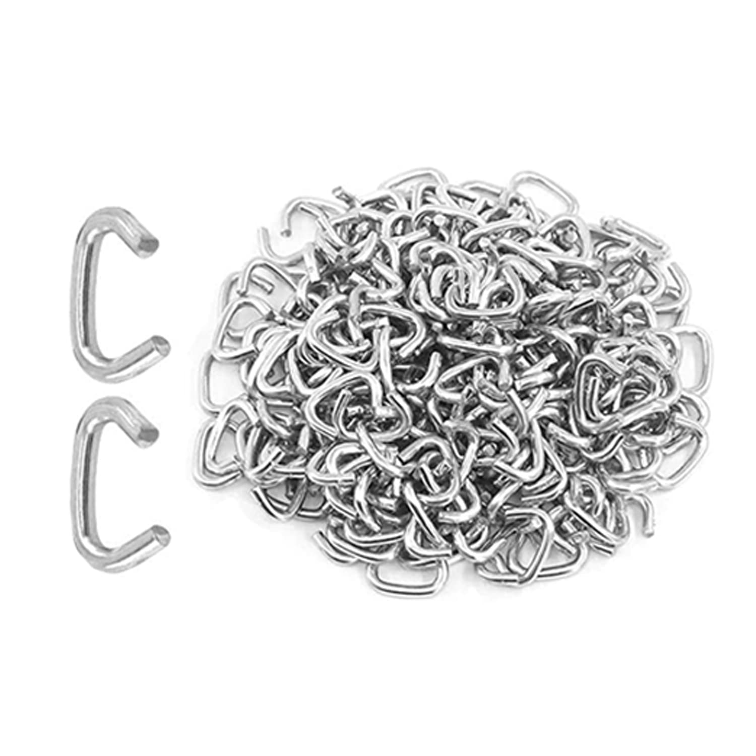 1000Pcs 3/8" Galvanized Hog Rings Assortment Kit, Professional Hog ...