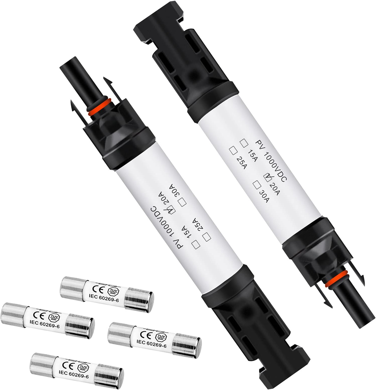Amazon.com: Pvfarosh 20A Solar Fuse Holder Connector IP68 Waterproof ...